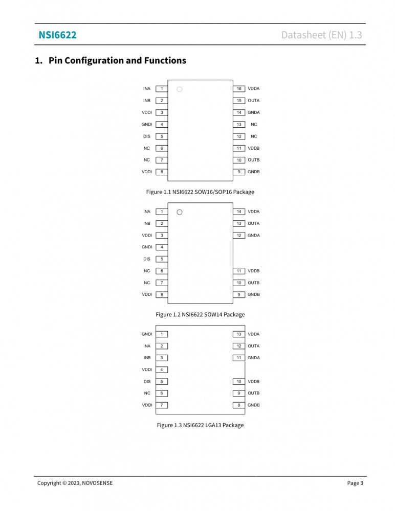 NSI6622A datasheet page 3