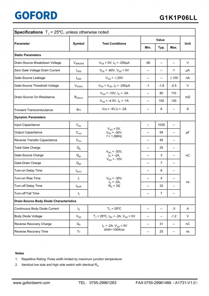 G1K1P06LL datasheet page 2
