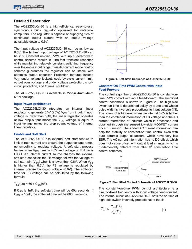 AOZ2255LQI-30 datasheet page 8
