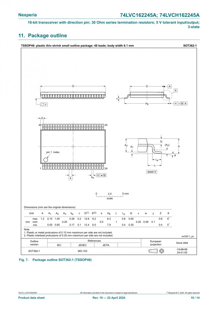 Nexperia datasheet page 10