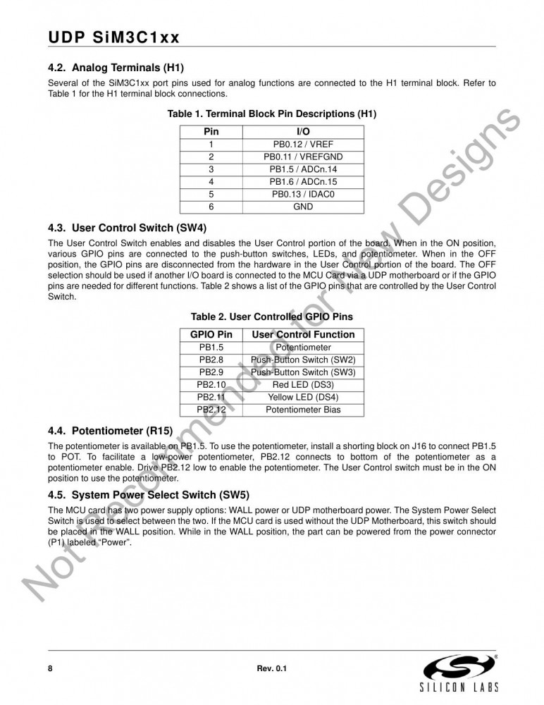 SiM3C1xx MCU Card guide page 8
