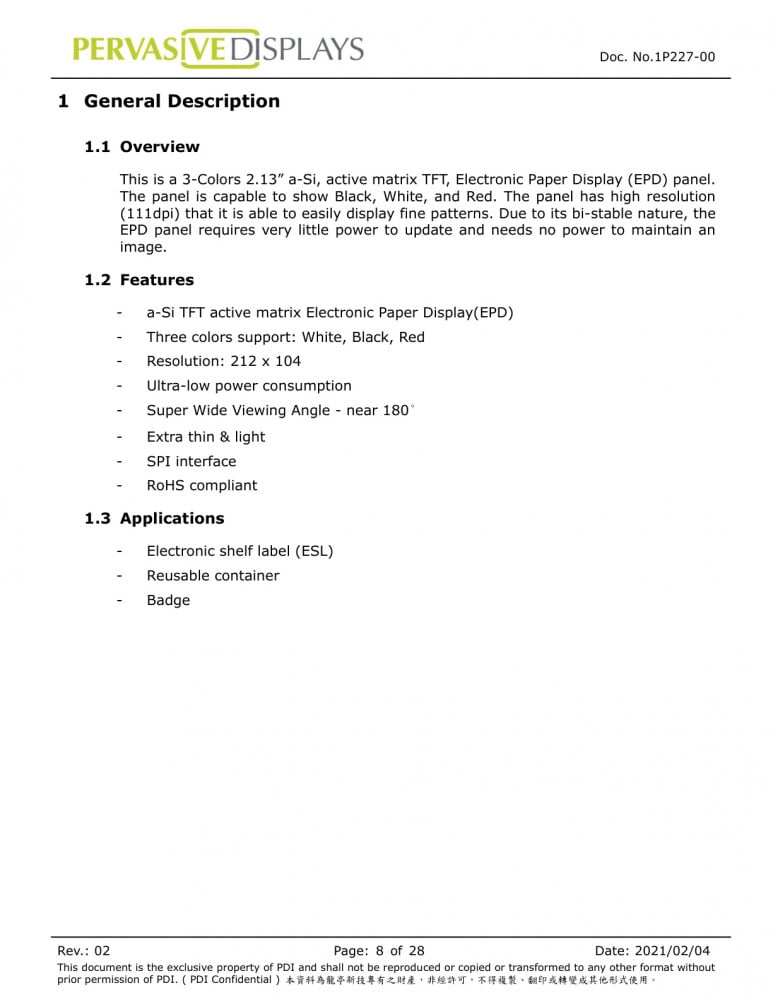 E2213JS0C1 specification page 8