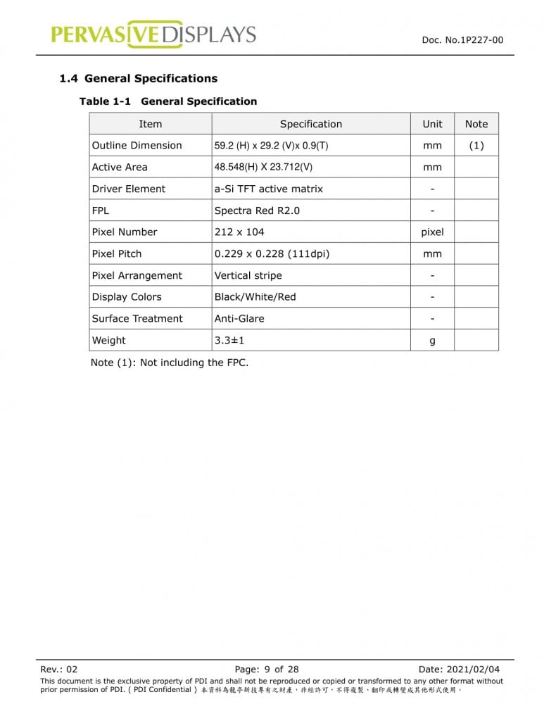 E2213JS0C1 specification page 9