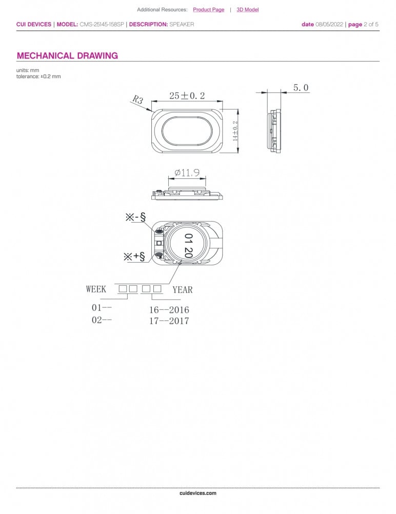 CMS-25145-158SP datasheet page 2