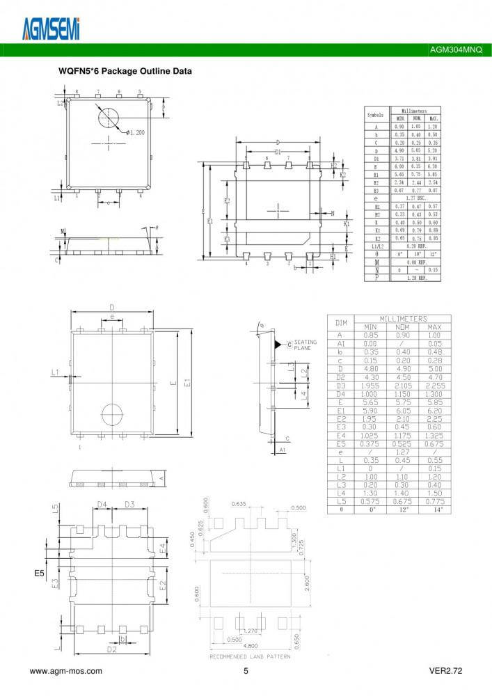 AGM304MNQ technical document page 5