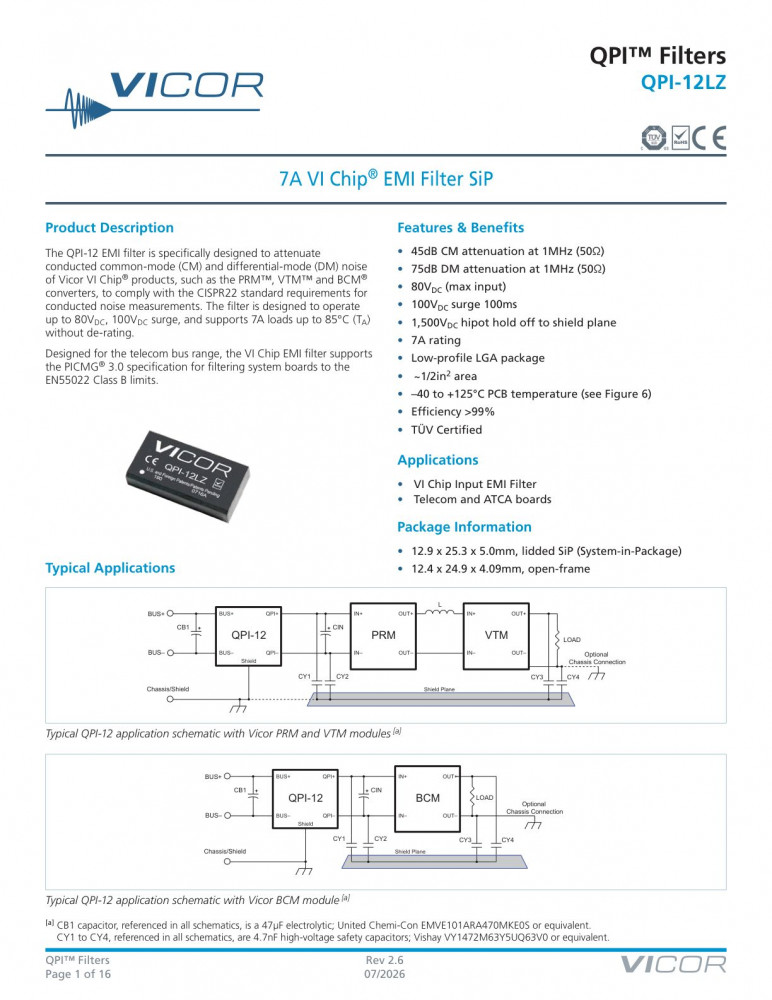 QPI-12LZ technical document page 1