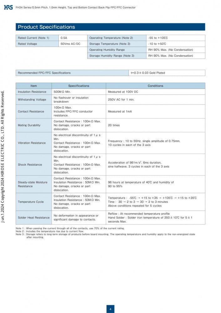 HRS FH34 Series document page 4