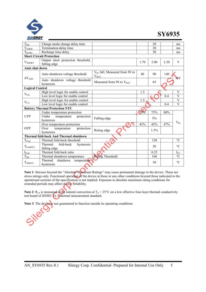 SY6935QDC datasheet page 5