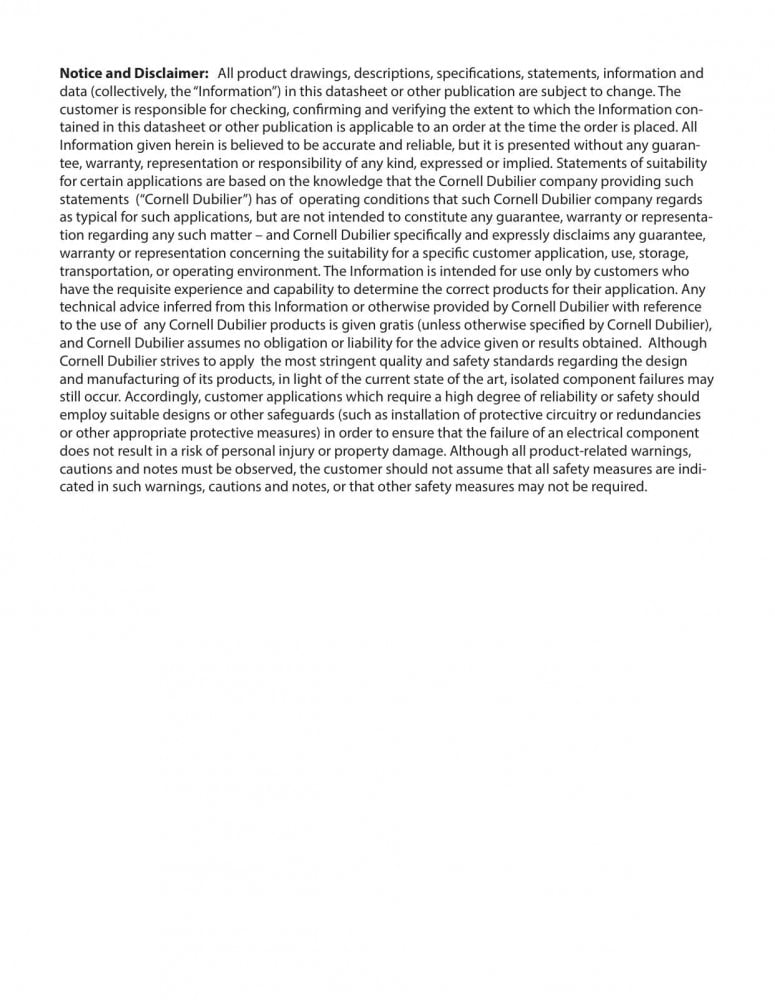 Cornell Dubilier Type SF datasheet page 5