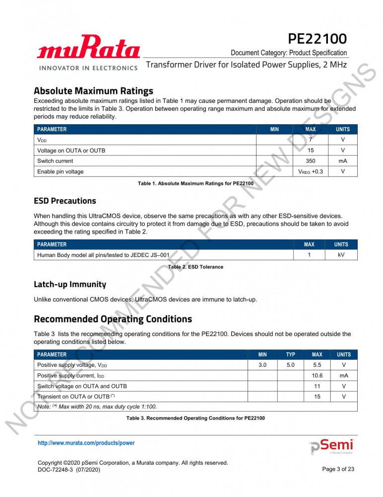 PE22100A-X datasheet page 3