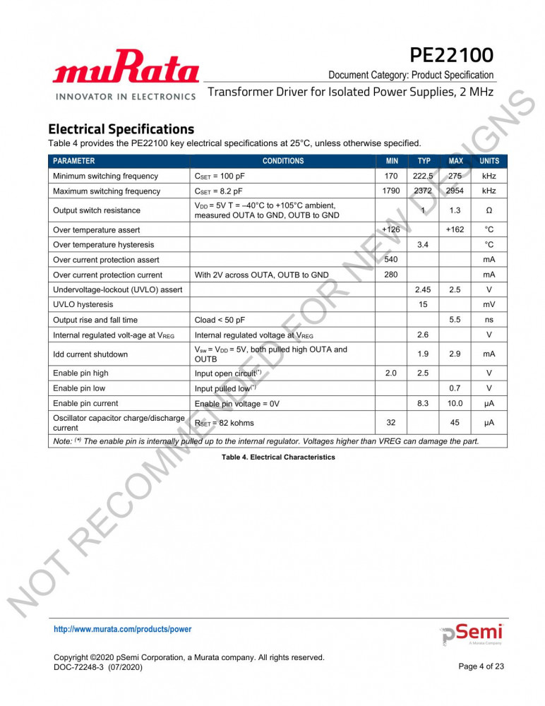 PE22100A-X datasheet page 4