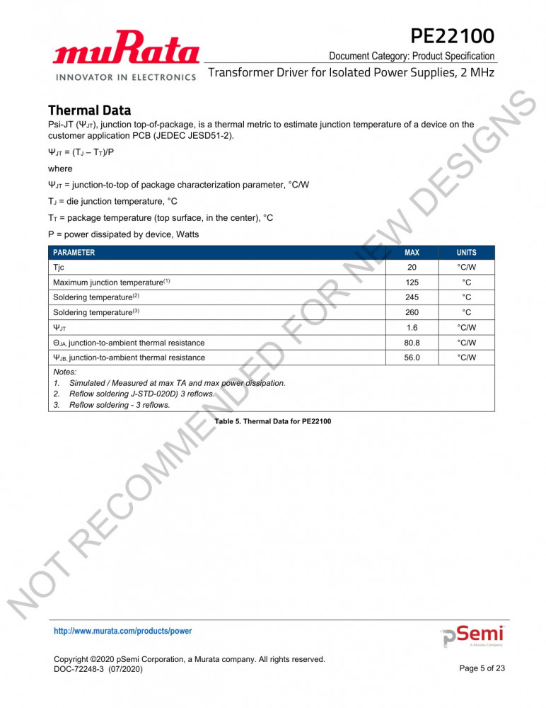 PE22100A-X datasheet page 5