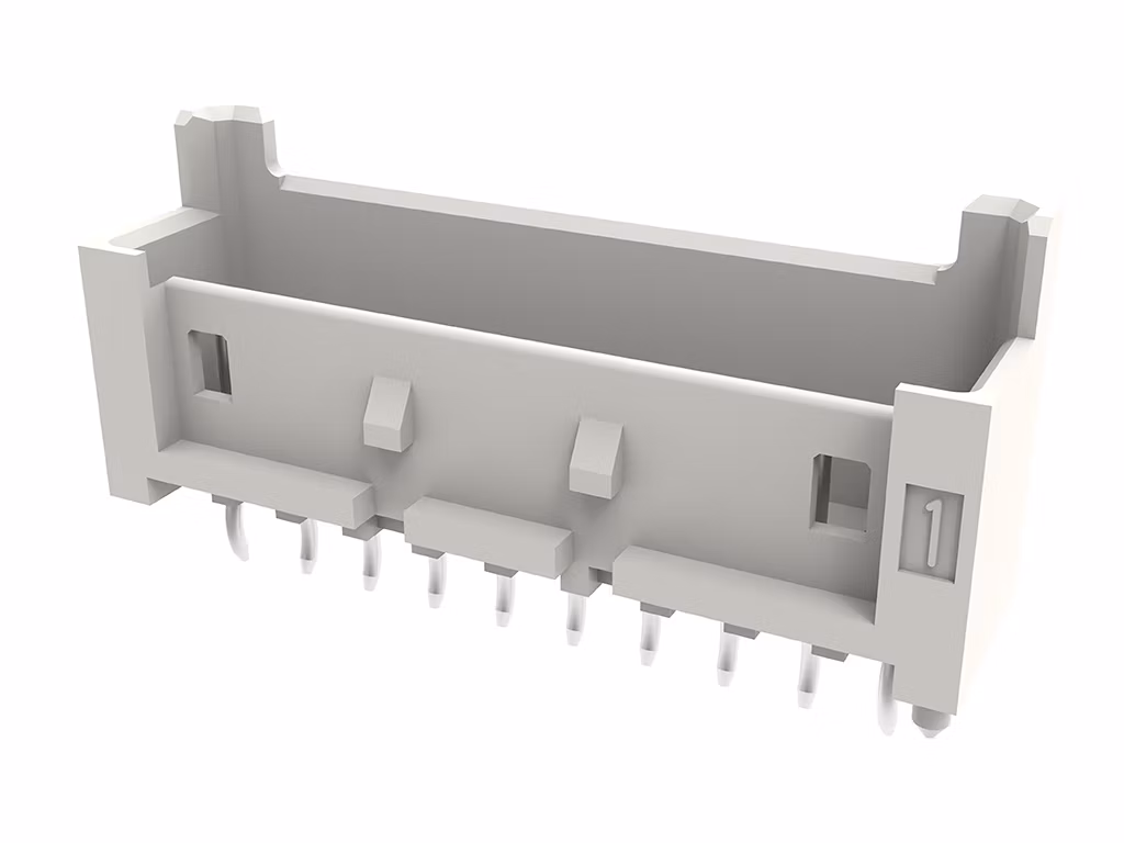 2.50mm Pitch, Mini-Lock PCB Header, Single Row, Vertical, Through Hole with Kinked Pins, Tin Plating, Positive Lock, 13 Circuits, Bag, 3.40mm PC Tail Length, Glow-Wire Capable