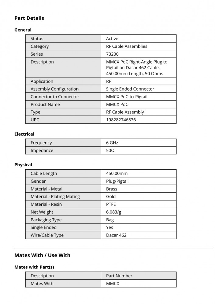 Technical document image 2 for MOLEX 732302193
