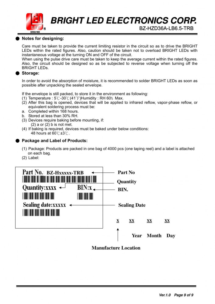 BZ-HZD36A-LB6.5-TRB datasheet page 10