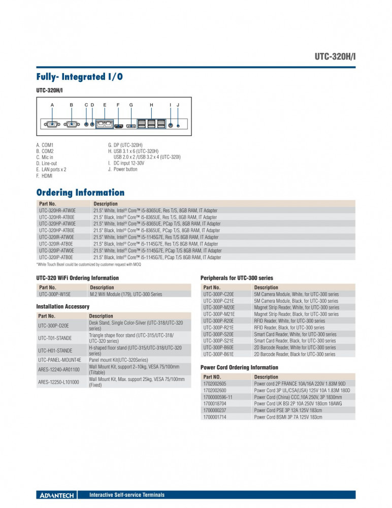 UTC-320I product document page 3
