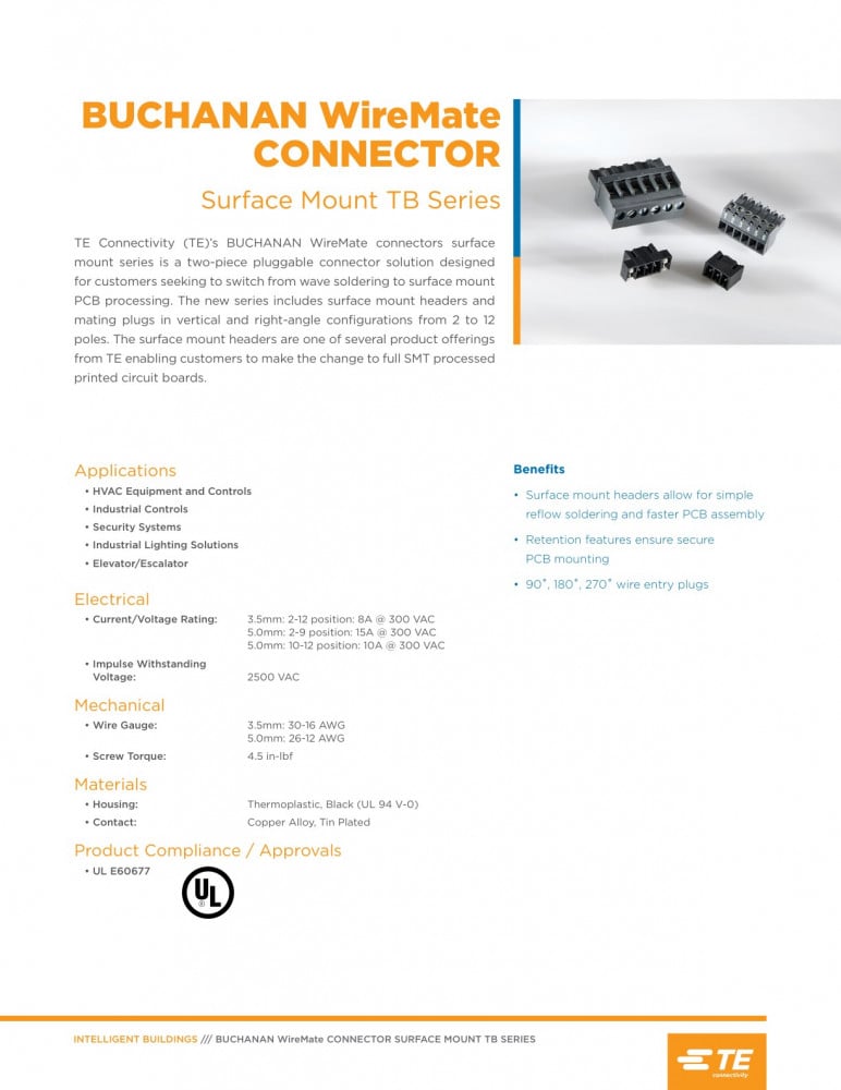 TE Connectivity BUCHANAN WireMate document page 1