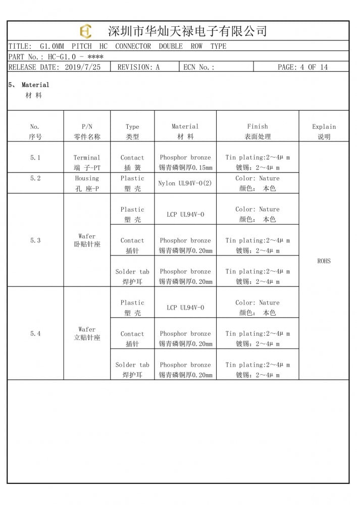 HC-G1.0-T-05 specification page 4
