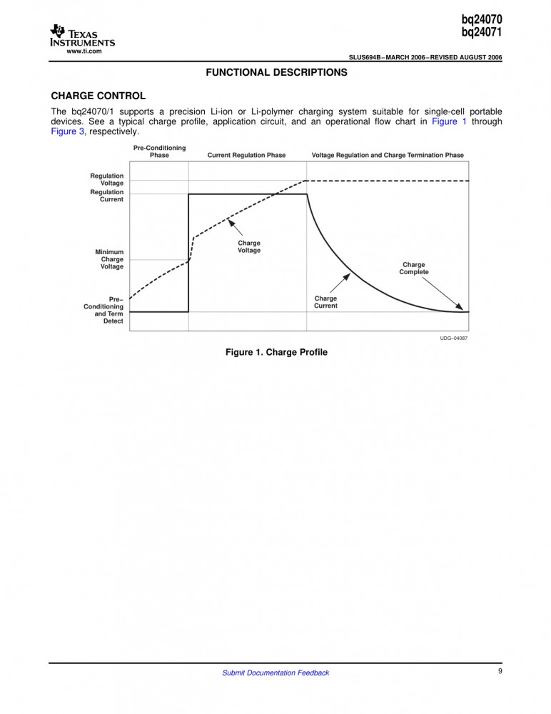BQ24070 datasheet page 9