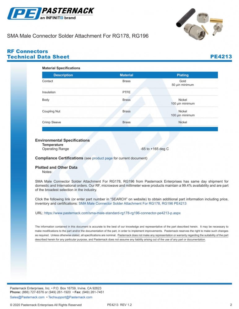 PE4213 technical documentation page 2