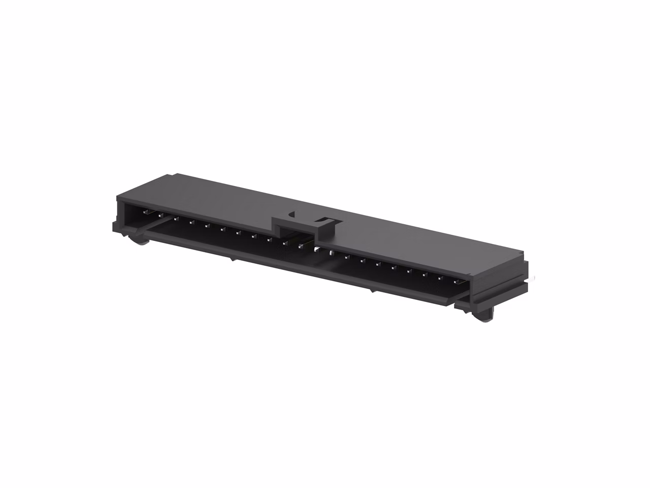2.54mm Pitch SL Header, Single Row, Right-Angle, LCP, Shrouded, Surface Mount, with Pegs, 0.38µm Selective Gold (Au) Plating, 14 Circuits, Tape and Reel