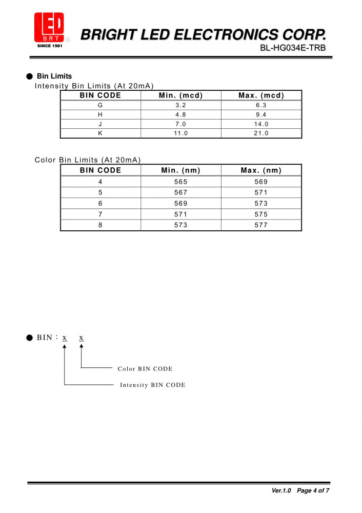 BL-HG034E-TRB datasheet page 4