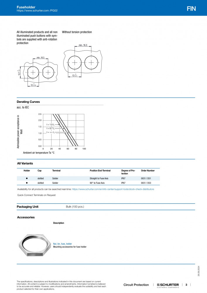SCHURTER 0031.1351 datasheet page 3