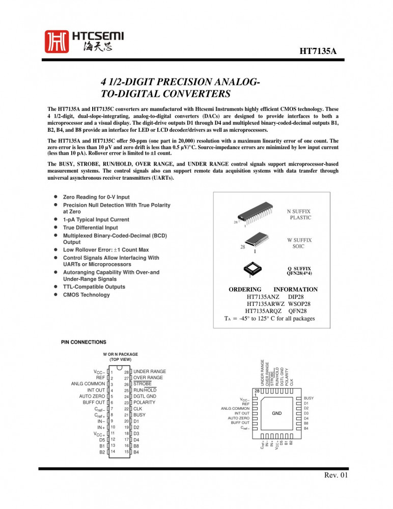 HT7135ANZ datasheet page 1