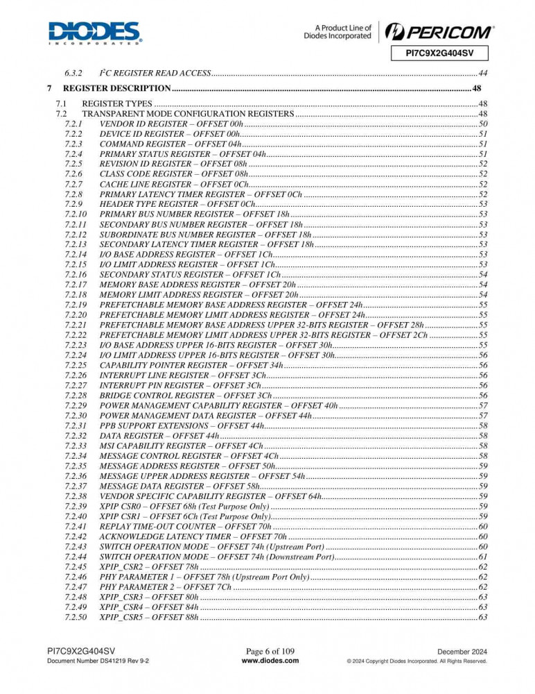 PI7C9X2G404SV datasheet page 6