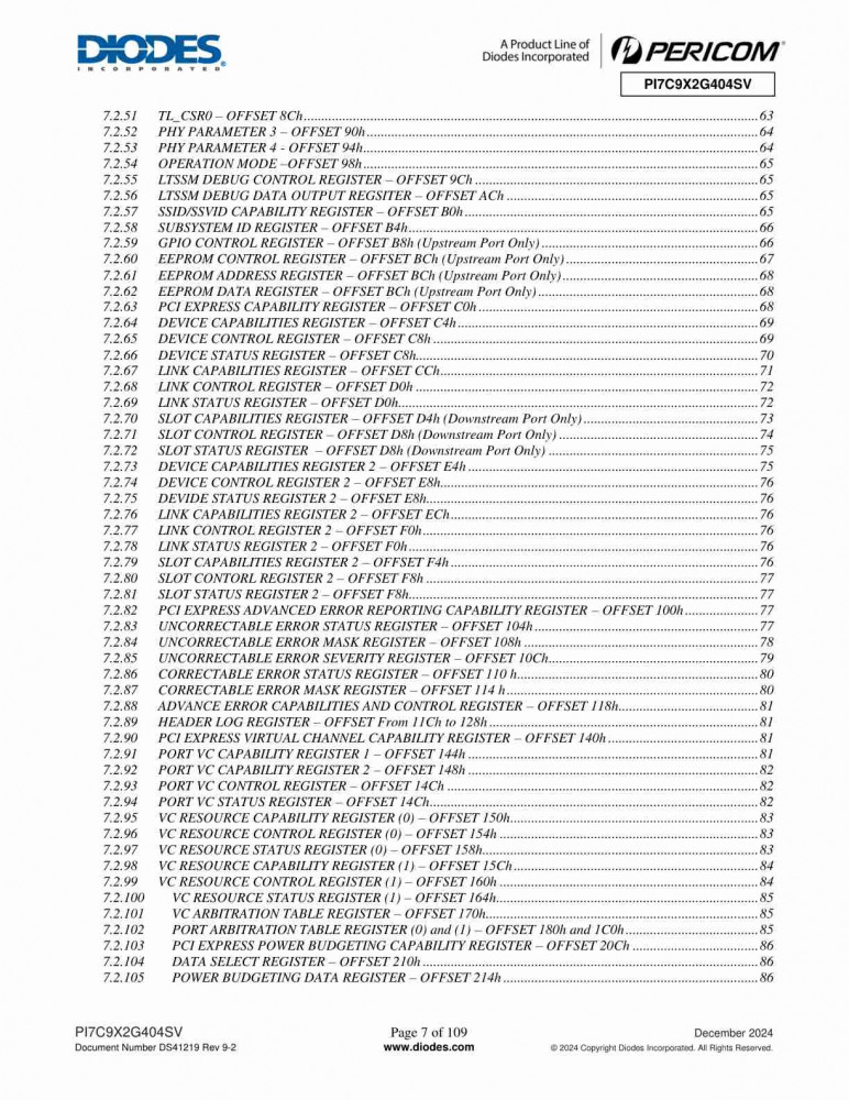 PI7C9X2G404SV datasheet page 7