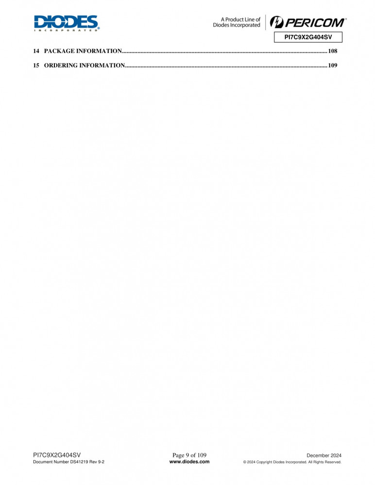 PI7C9X2G404SV datasheet page 9
