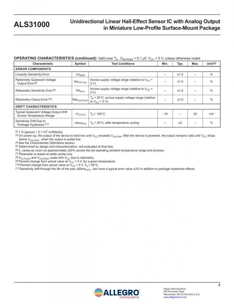 ALS31000 datasheet page 4