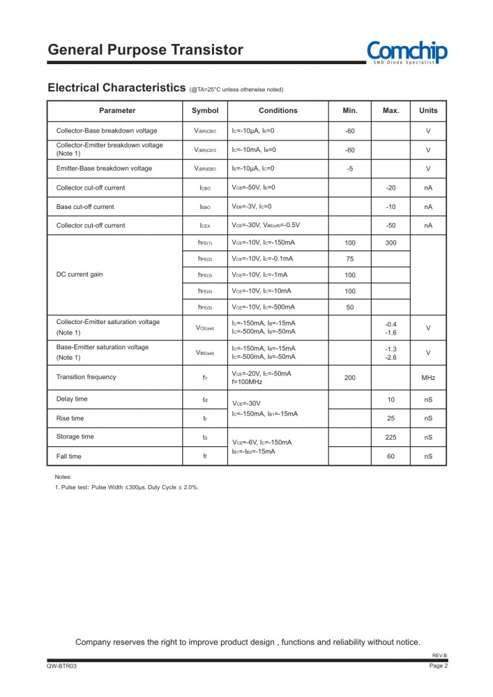 MMBT2907A-G datasheet page 2