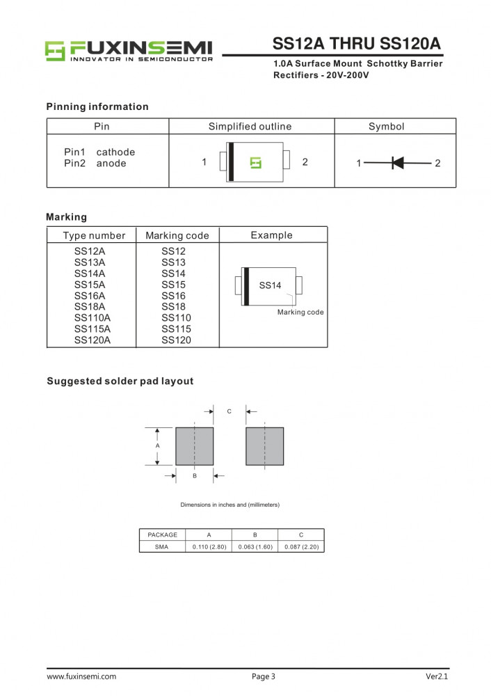 SS16A datasheet page 3
