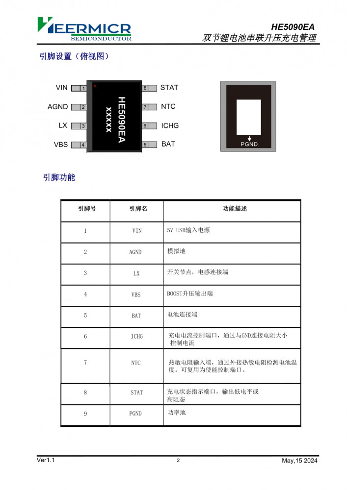 HE5090EA datasheet page 2