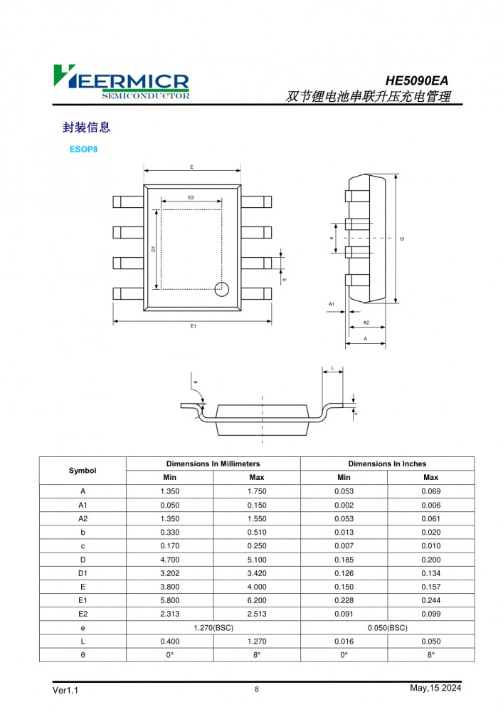 HE5090EA datasheet page 8