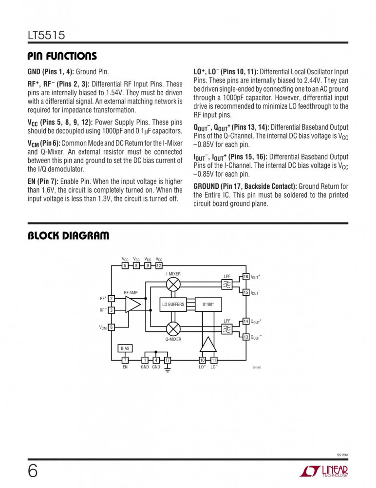 LT5515 datasheet page 6