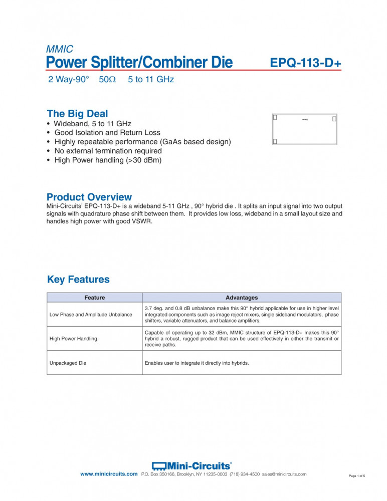 EPQ-113-DG+ technical document page 1