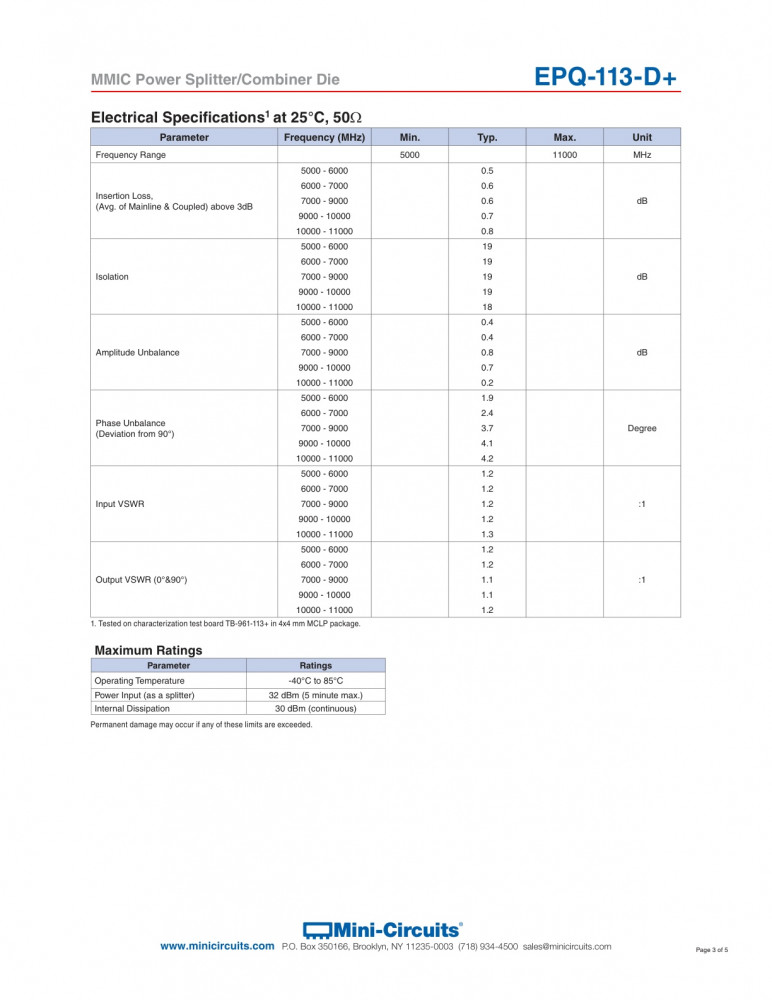 EPQ-113-DG+ technical document page 3