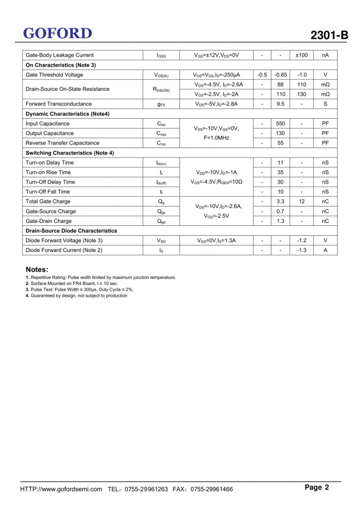 2301-B datasheet page 2