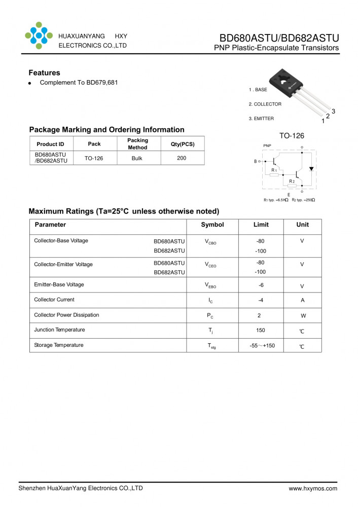BD680ASTU-HXY datasheet page 1