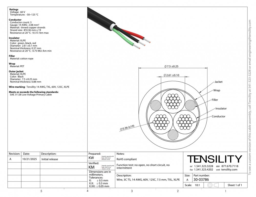 Tensility International 30-03786 product drawing preview