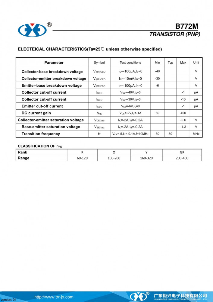 JUXING B772M datasheet page 2