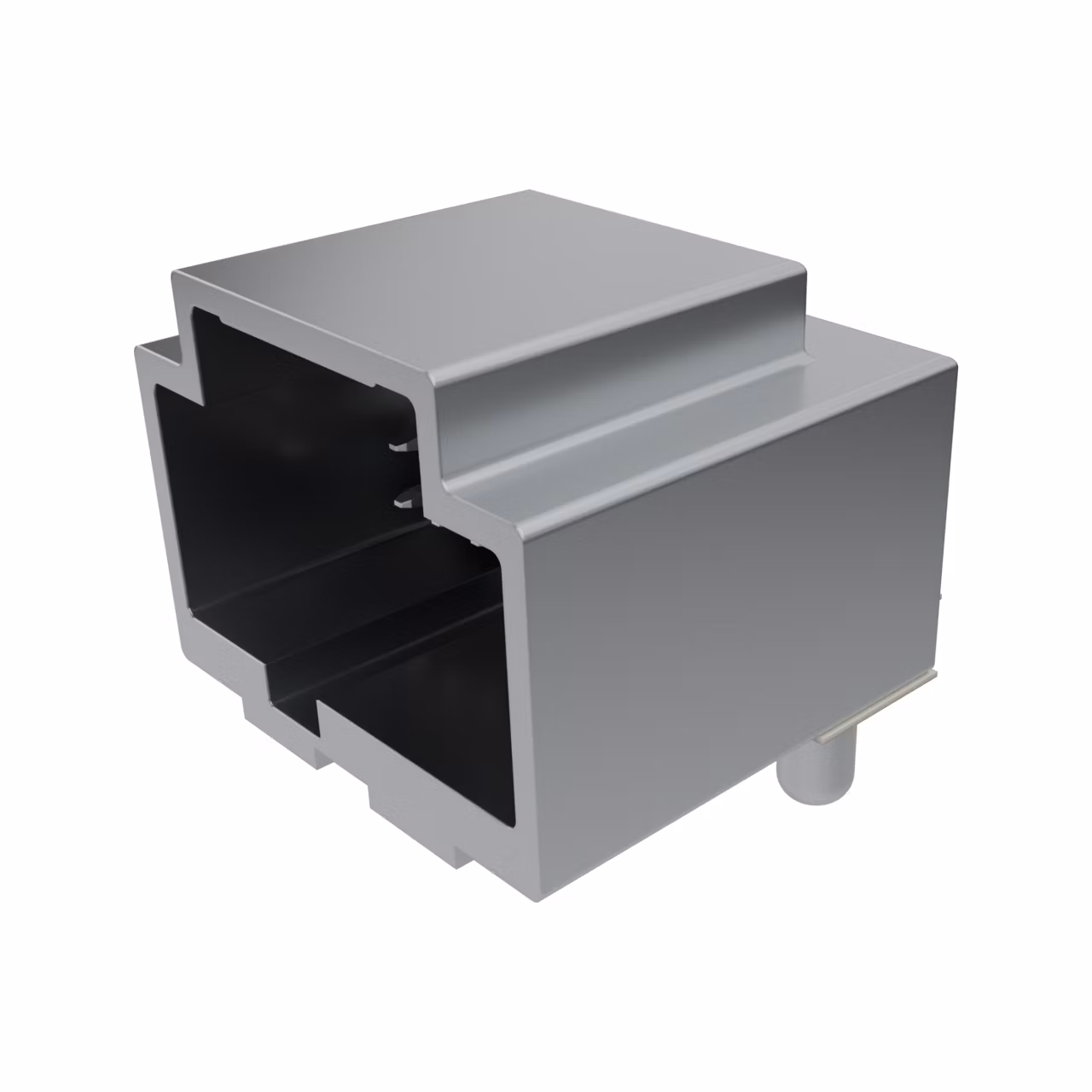 2.54mm Pitch, H-DAC 64 High Density Automotive Header, Dual Row, Right-Angle, 12 Circuits, Polarization Option 1, Gray, Tray for sale
