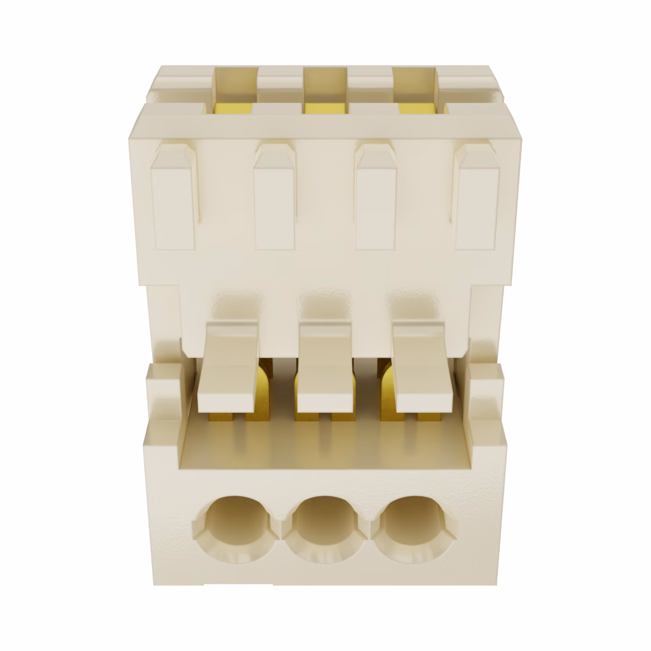 Appli-Mate RAST 2.5 Connector, 2.50mm Pitch, Female, 3 Circuits, No Position Keys Removed, Open Endwalls, Gold Plating for sale