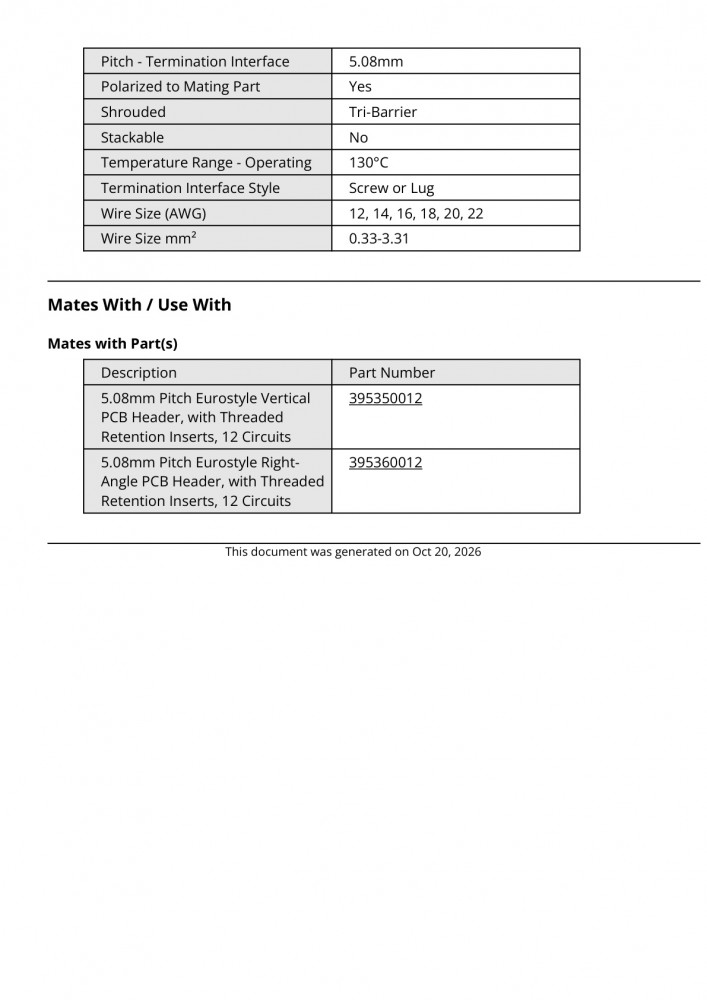MOLEX 399400412 technical document image 3