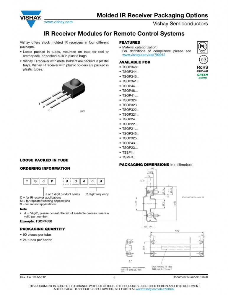 TSOP4836 datasheet page 7