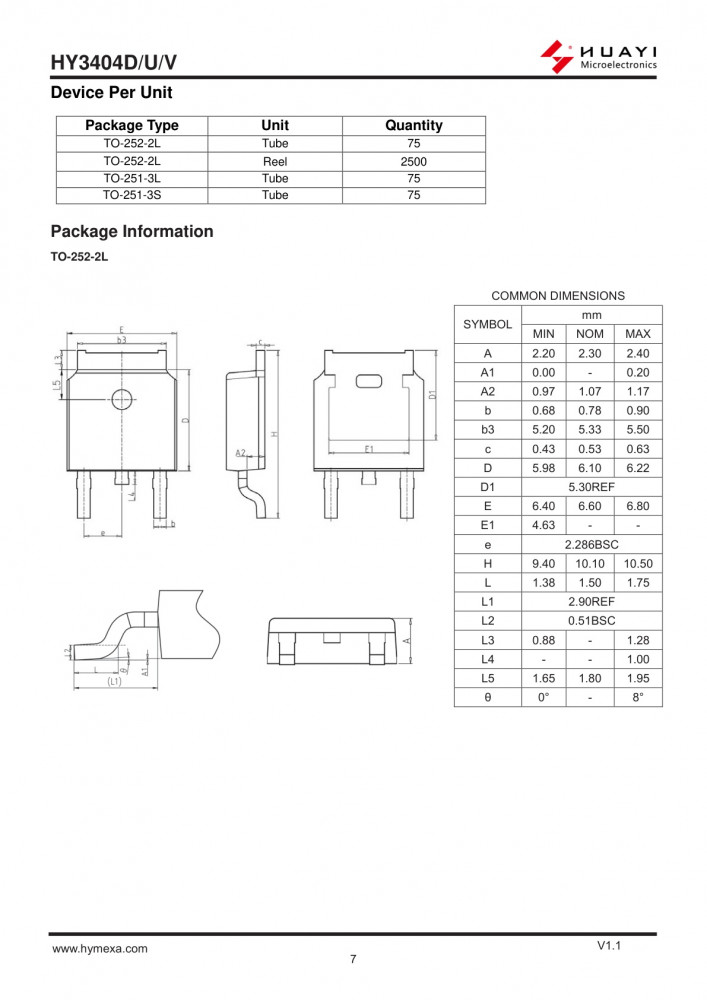 HY3404D datasheet page 7