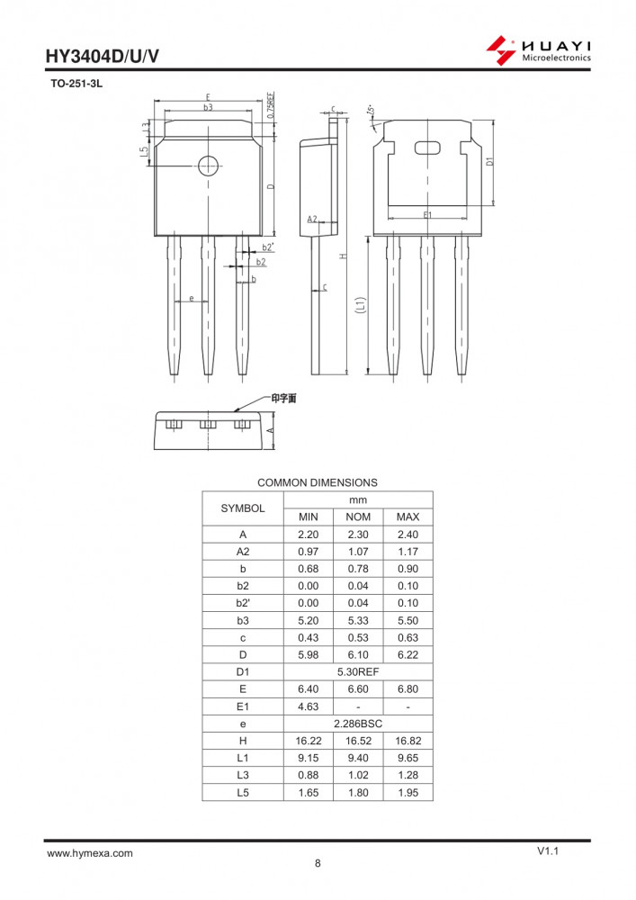 HY3404D datasheet page 8