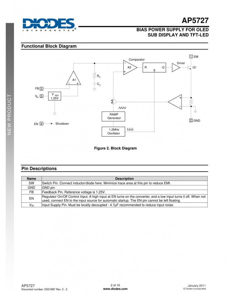 AP5727WG-7 datasheet page 2